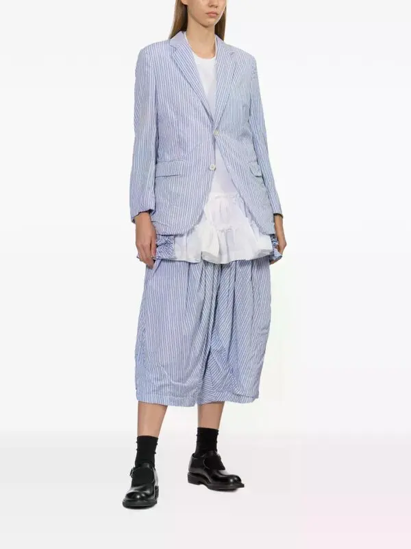 Comme Des Garçons Striped Cropped Trousers
