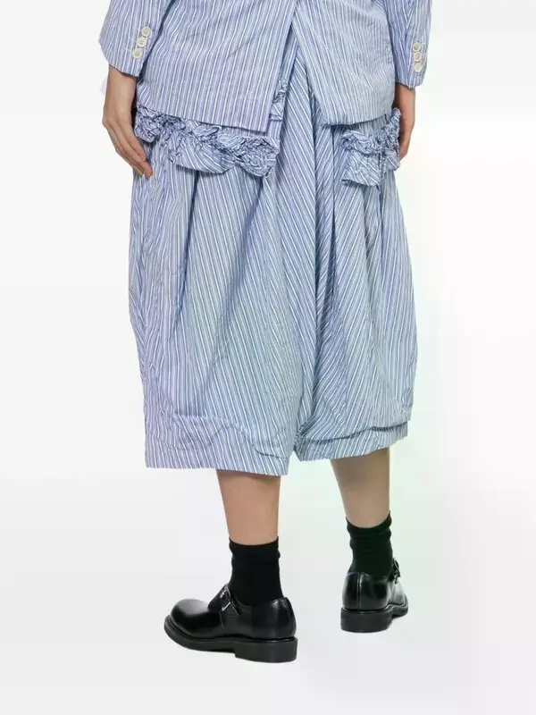Comme Des Garçons Striped Cropped Trousers