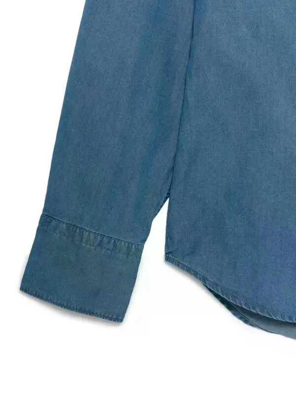 Canali Stone-wash Denim Shirt