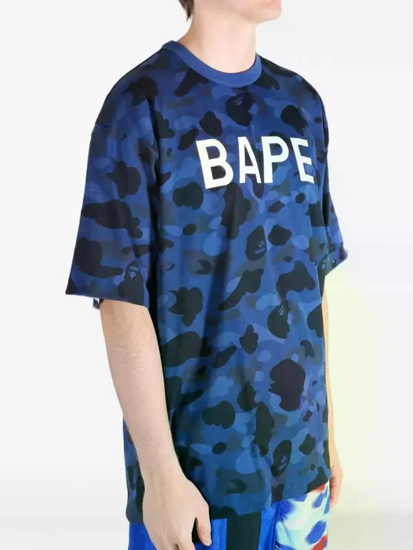 A BATHING APE Camouflage-print Logo-print T-shirt