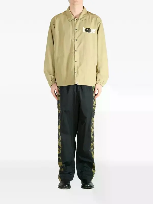 A BATHING APE Logo-print Coach Jacket - Neutrals