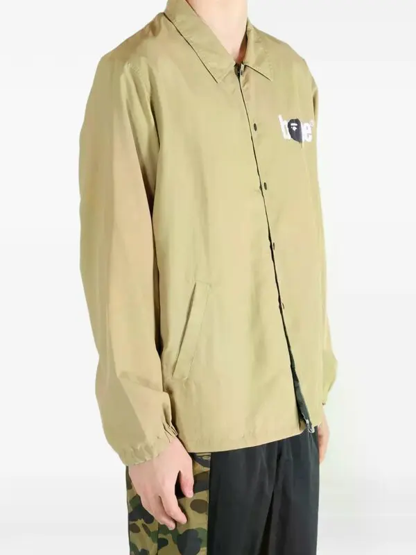 A BATHING APE Logo-print Coach Jacket - Neutrals