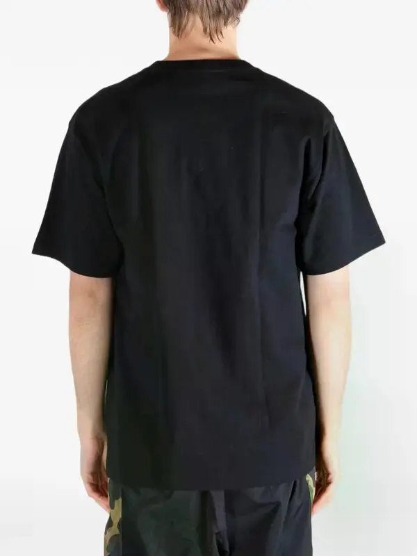 A BATHING APE Art Camo Shark-print T-shirt - Black
