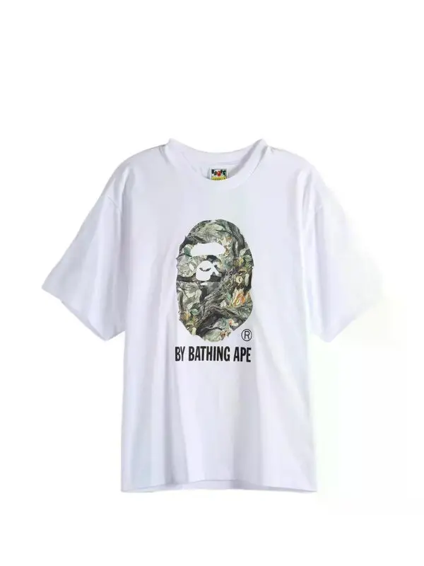 A BATHING APE Tree Edge Camo Logo-print T-shirt