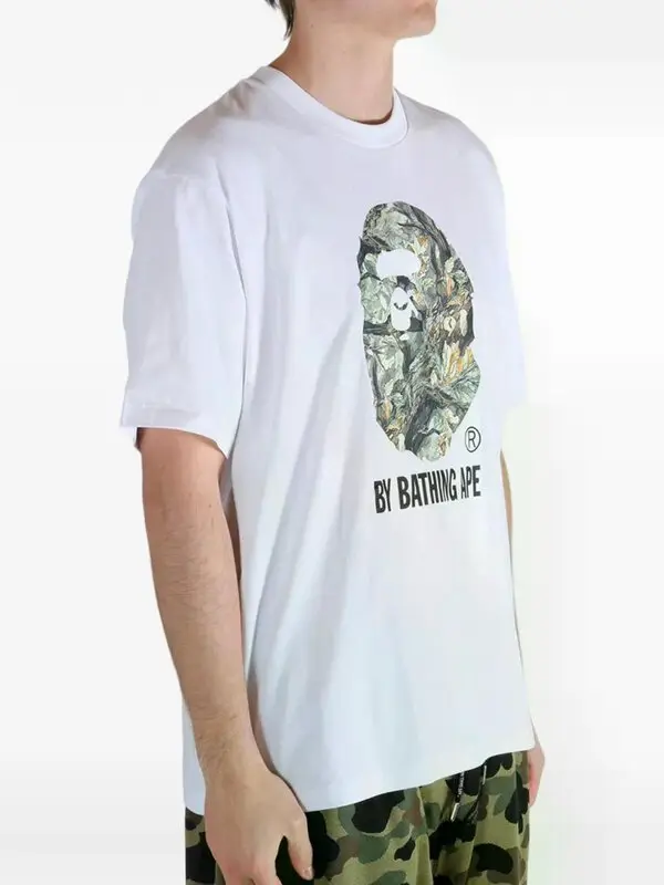 A BATHING APE Tree Edge Camo Logo-print T-shirt