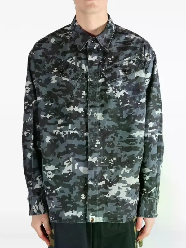 A BATHING APE Digital-camouflage-print Shirt