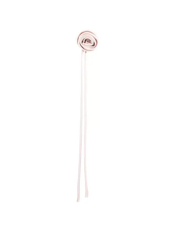 Max Mara Floral Brooch With Long Streamers - Pink