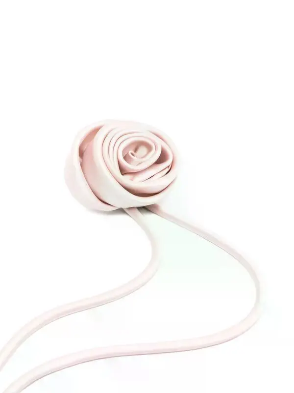 Max Mara Floral Brooch With Long Streamers - Pink