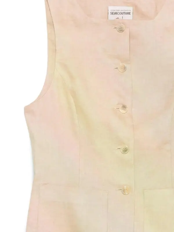SEMICOUTURE Button-up Waistcoat - Neutrals