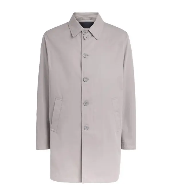 Herno Cotton Twill Overcoat - Grey
