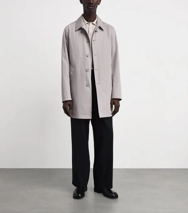 Herno Cotton Twill Overcoat - Grey