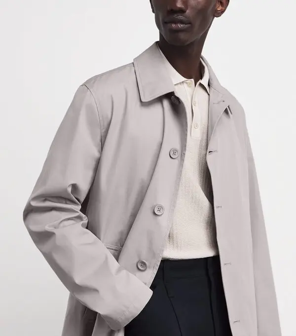 Herno Cotton Twill Overcoat - Grey
