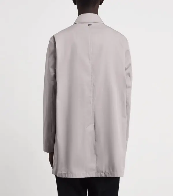 Herno Cotton Twill Overcoat - Grey