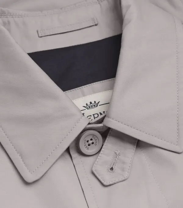 Herno Cotton Twill Overcoat - Grey