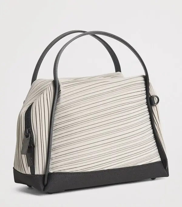 Issey Miyake Bias Pleats Top Handle Bag - Grey