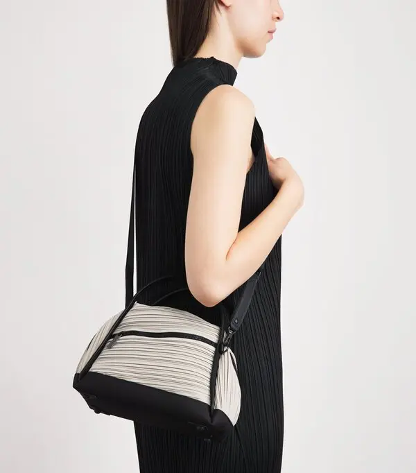 Issey Miyake Bias Pleats Top Handle Bag - Grey