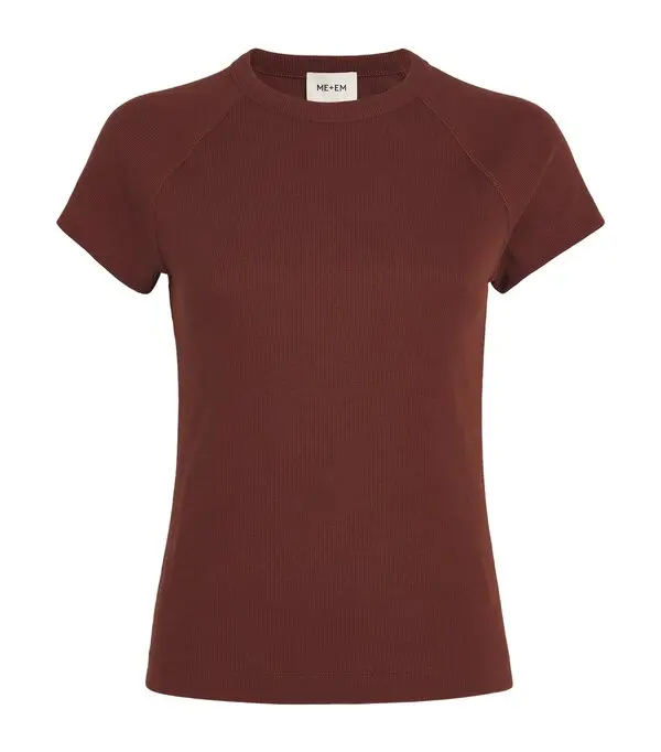 ME+EM Slim Ultimate Raglan T-shirt - Brown