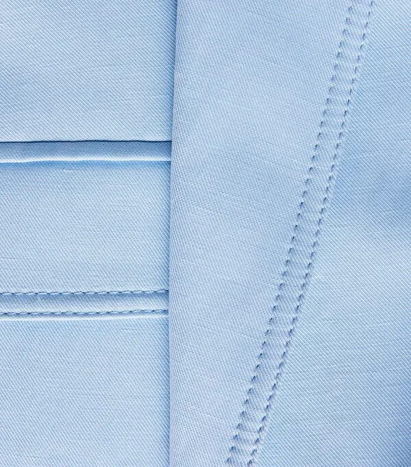 ME+EM Italian Linen-blend Twill Blazer - Blue