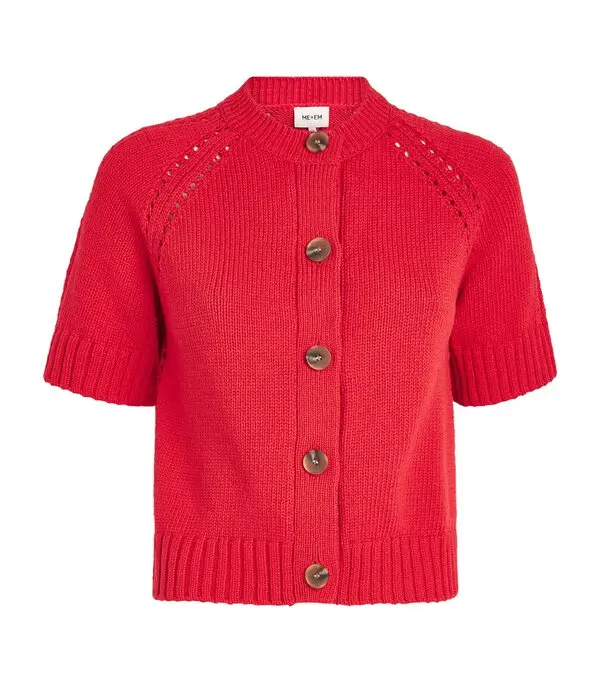 ME+EM Organic Cotton Knit Top - Red