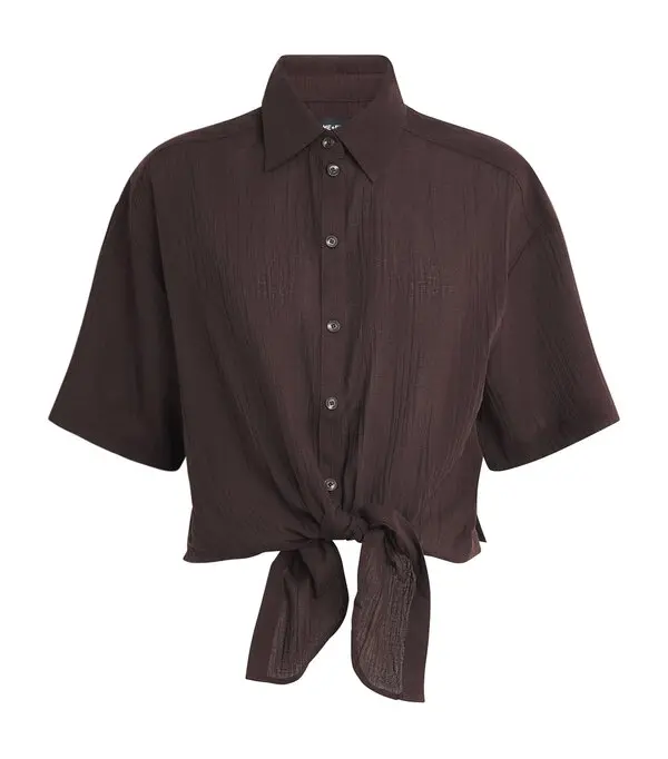 ME+EM Cotton Tie-front Shirt