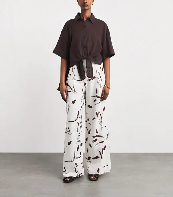 ME+EM Cotton Tie-front Shirt