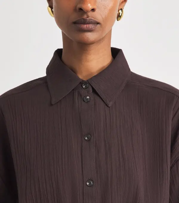 ME+EM Cotton Tie-front Shirt