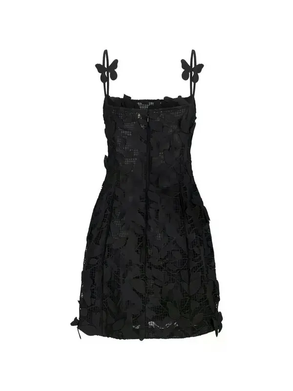 Blumarine Butterfly-appliqué Macramé Lace A-line Dress