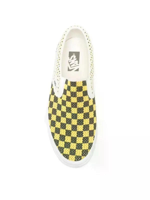 VANS Checkerboard-pattern Slip-on Sneakers - Black