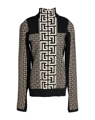 Balmain Jacquard Knit Turtleneck Top