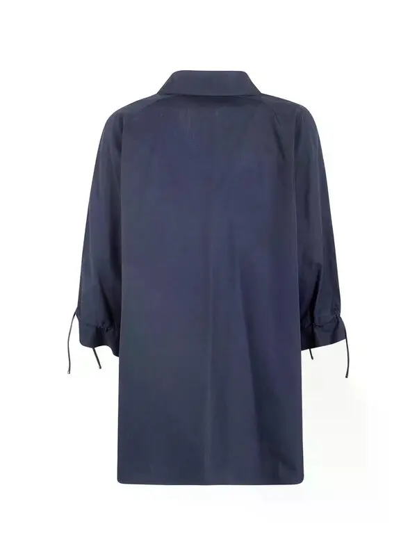 Max Mara Drawstring-cuff Popover Shirt - Blue