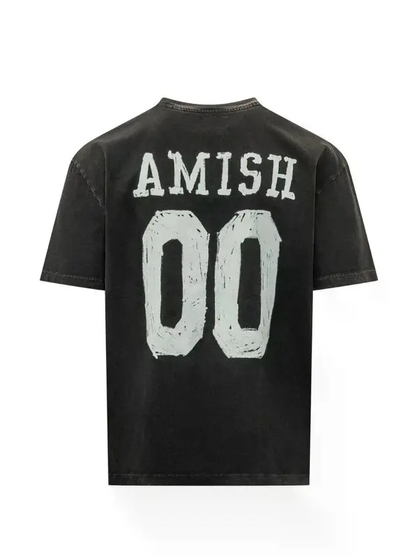 AMISH SUPPLIES Distressed Logo-print T-shirt