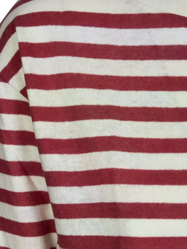 Majestic Filatures Striped Boat-neck T-shirt - Red