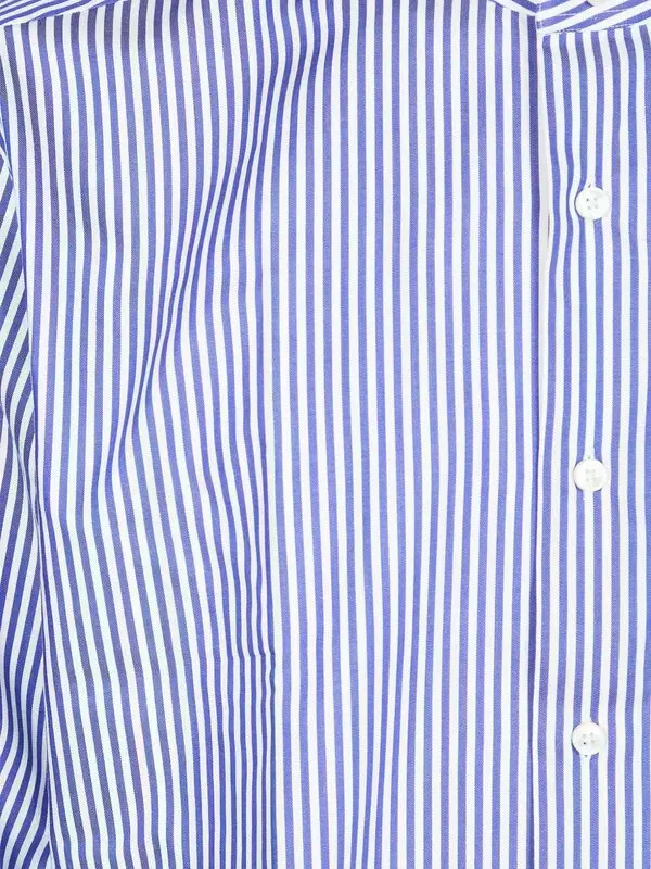 XACUS Striped Cotton Shirt - Blue