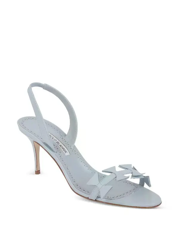 Manolo Blahnik Cigaurasli Slingback Sandals - Blue