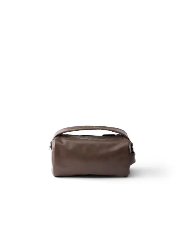 Prada Leather Shoulder Bag - Clay