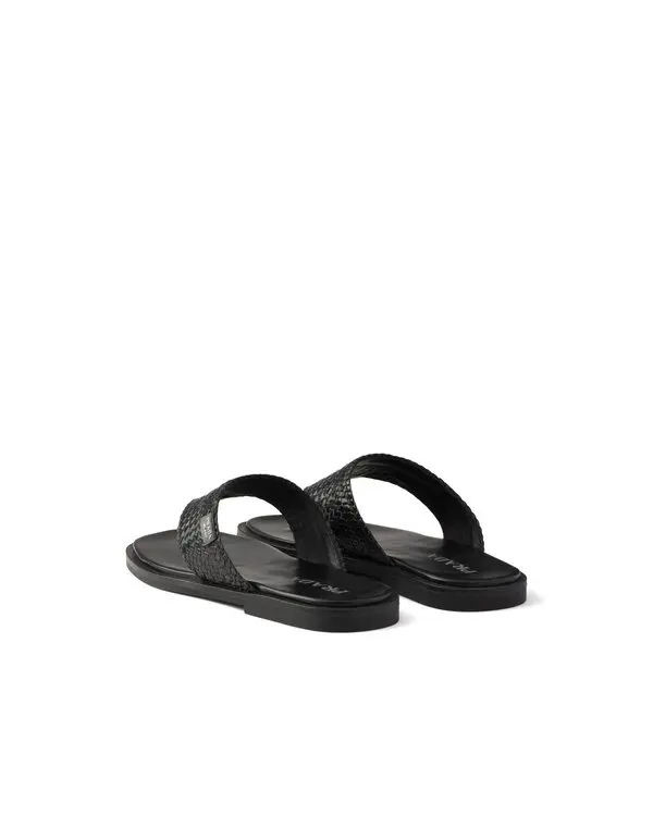 Prada Leather Thong Sandals