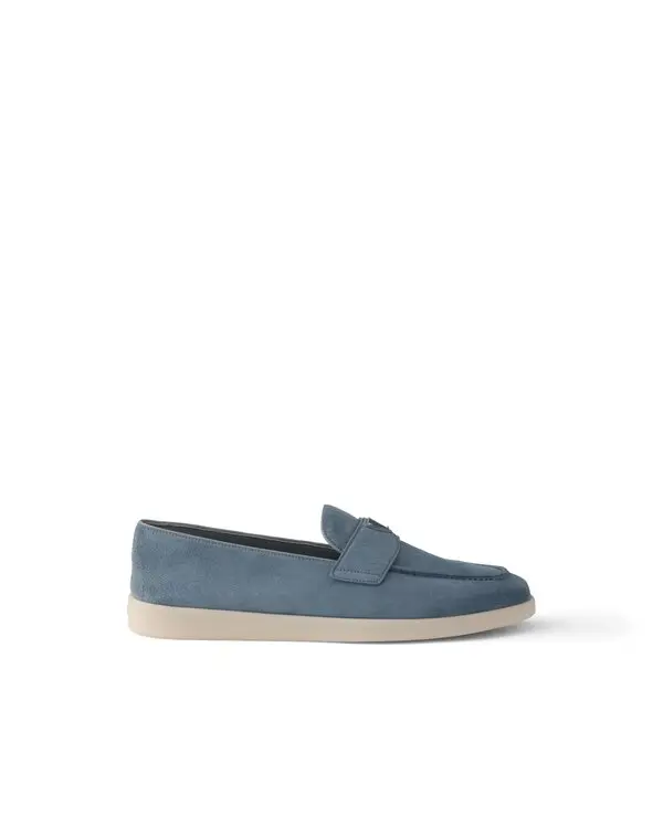 Prada Suede Loafers - Denim