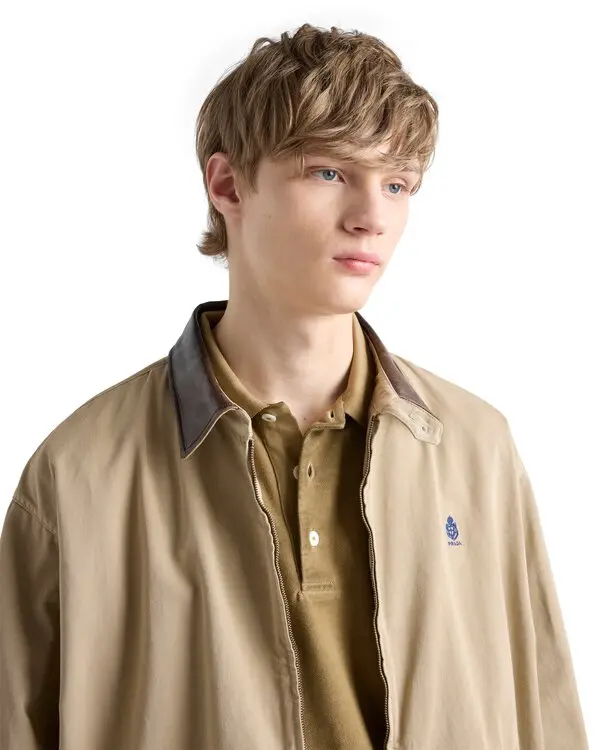 Prada Garment-dyed Cotton Polo Shirt - Coffee