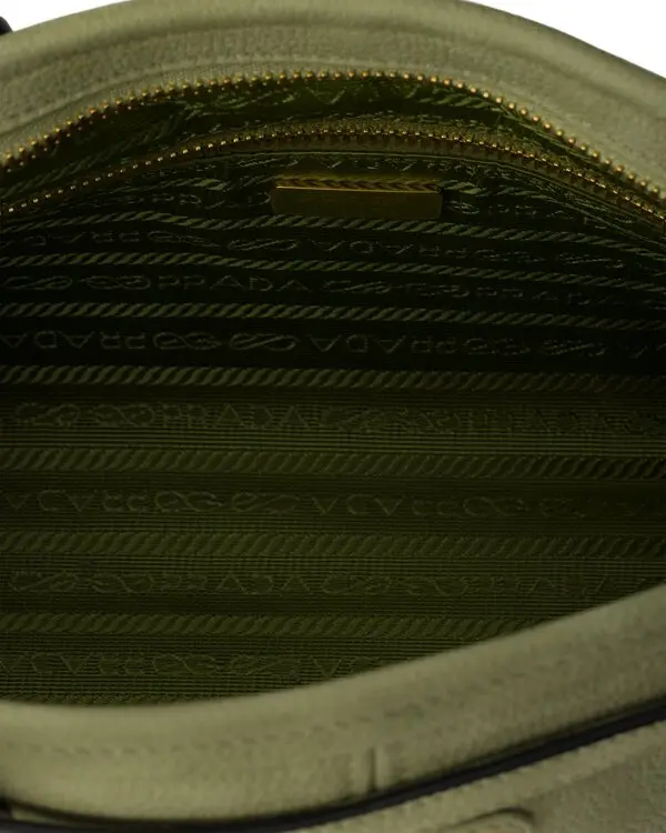 Prada Medium Nubuck Leather Handbag - Agave