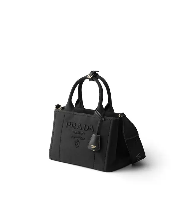 Prada Small Cotton Canvas Bag - Black