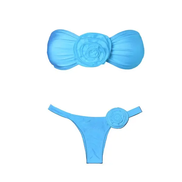 AK ROYALTY RESORTWEAR Rosé Bikini Azure - Blue