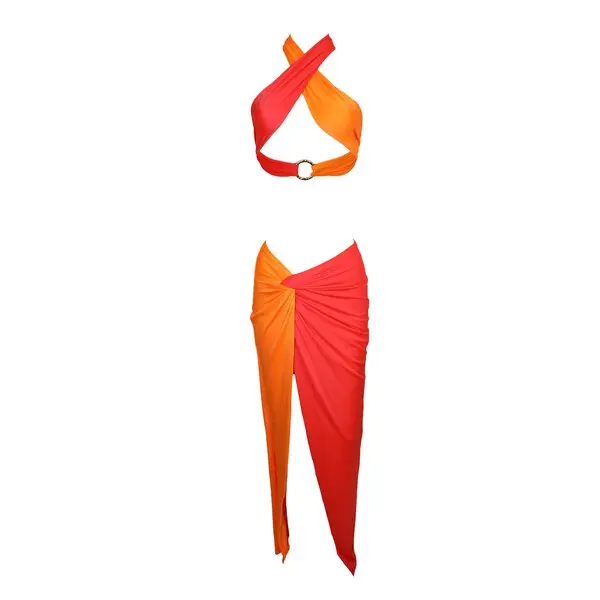 AK ROYALTY RESORTWEAR St Tropez Set - Orange