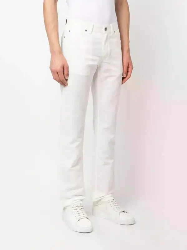 Brioni Five-pocket Slim-fit Trousers - White