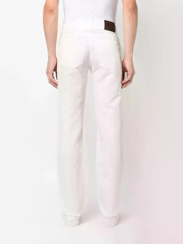 Brioni Five-pocket Slim-fit Trousers - White