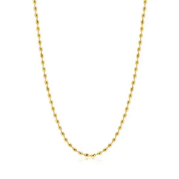 NIALAYA JEWELRY Plated Beaded Chain Necklace - Gold