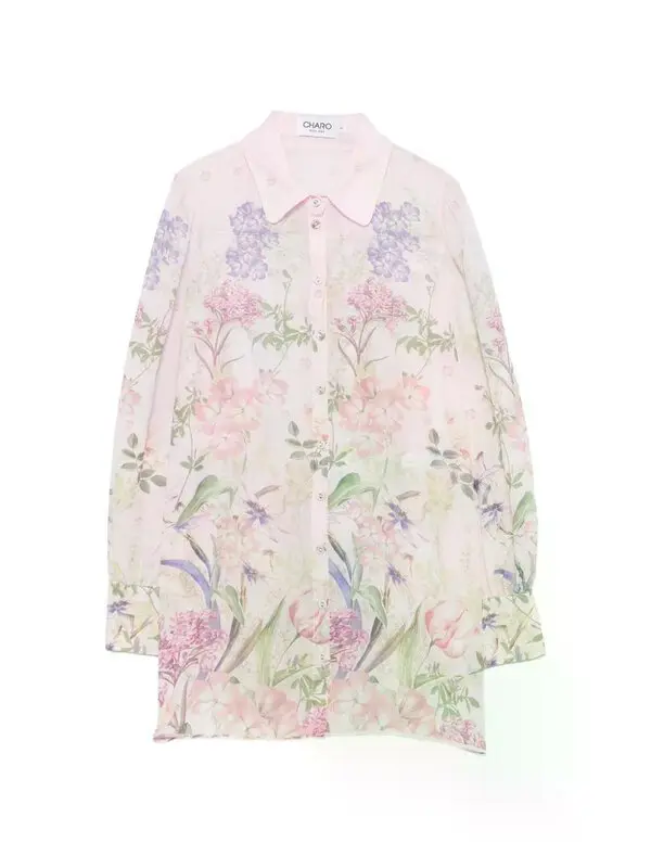 Charo Ruiz Ibiza Floral-print Puff-sleeve Shirt