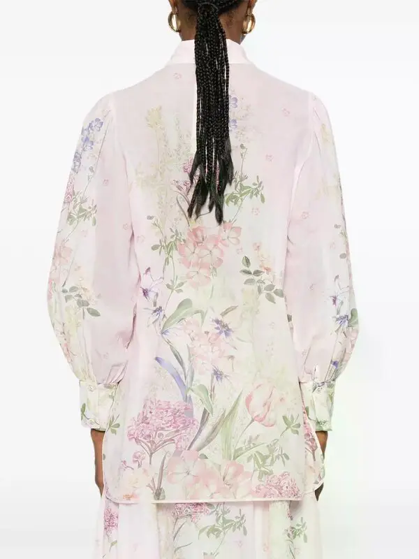 Charo Ruiz Ibiza Floral-print Puff-sleeve Shirt