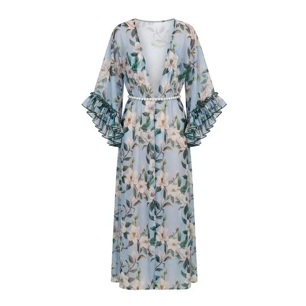 NUR KARAATA Atlas Allure Beachdress - Blue