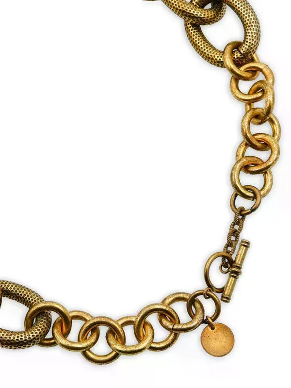 ANTON HEUNIS Agate Pendant Chunky Chain Necklace