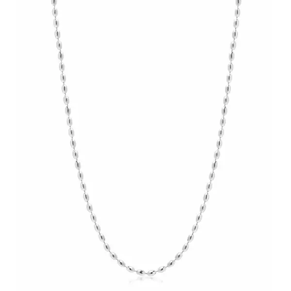 NIALAYA JEWELRY Beaded Chain Necklace - Silver